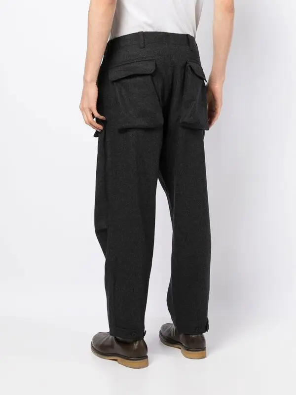 THE POWER FOR THE PEOPLE Flap-pocket Straight-leg Trousers