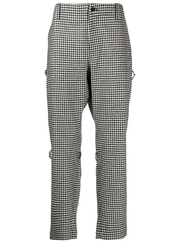 THE POWER FOR THE PEOPLE Houndstooth Tapered Trousers