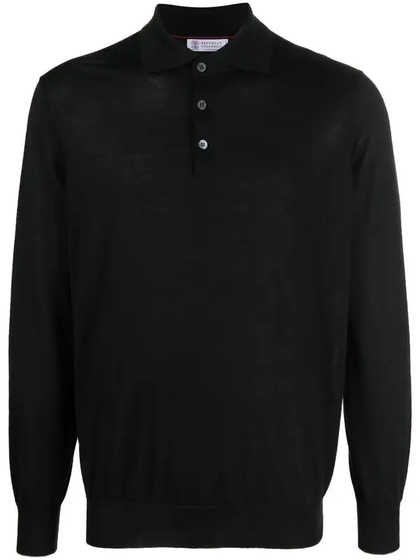 Brunello Cucinelli Button-front Long-sleeved Polo Shirt