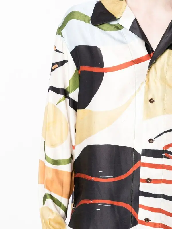 BETHANY WILLIAMS Abstract-print Cotton-silk Shirt - Yellow