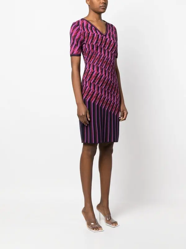 Diane Von Furstenberg Zig-zag Intarsia-knit Dress
