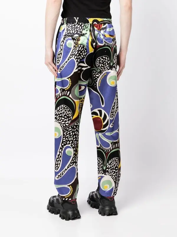 Moschino Abstract Print Straight-leg Trousers