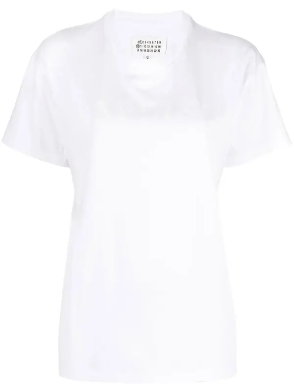 MAISON MARGIELA Logo-print Jersey T-shirt - White
