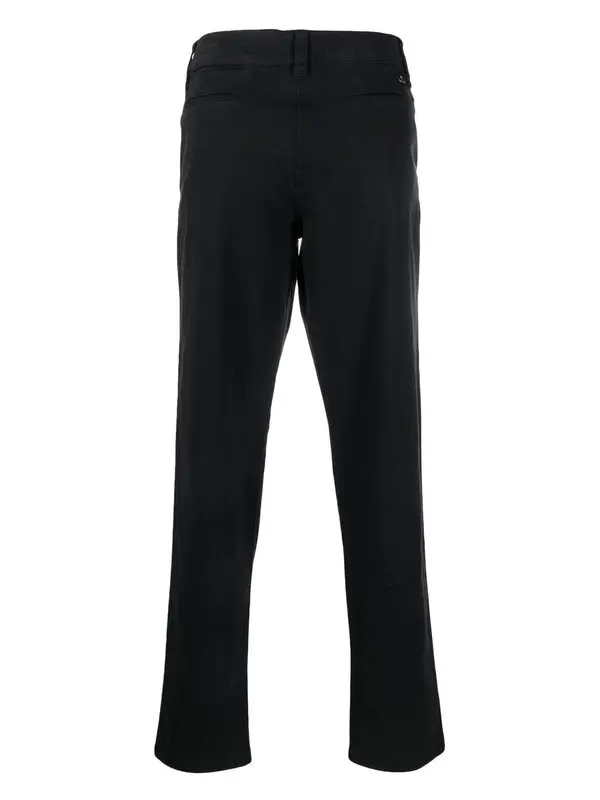Paul Smith Organic Cotton Straight-leg Trousers - Black
