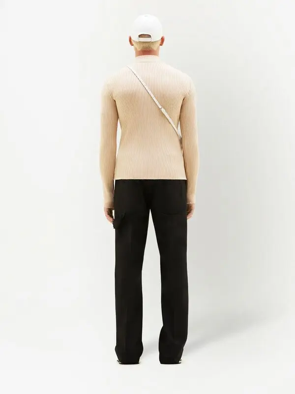 COURREGES Rib-knit Mock-neck Jumper - Neutrals
