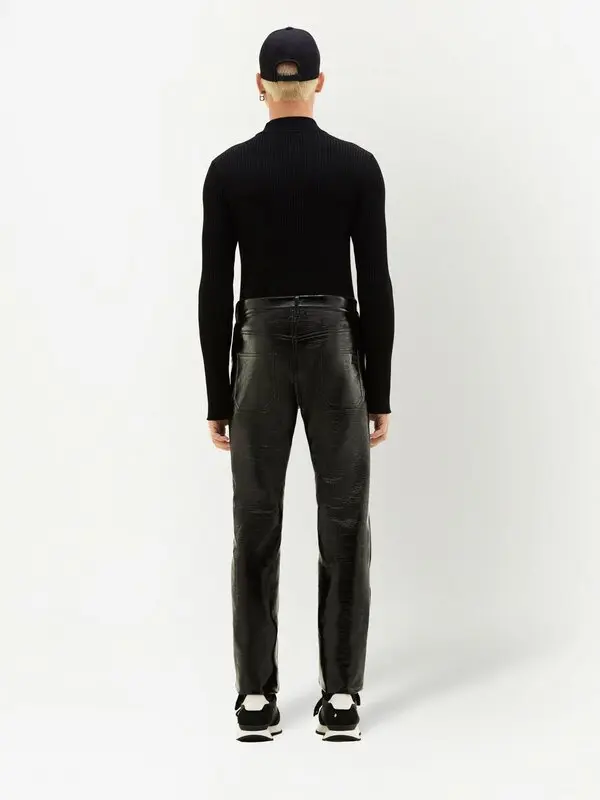 COURREGES Logo-patch Rib-knit Jumper - Black