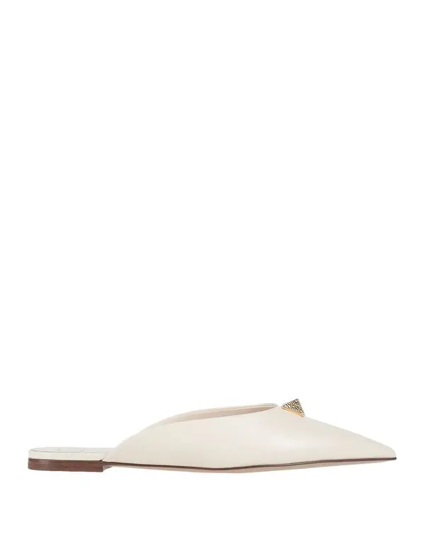 Valentino Garavani Leather Mules - Ivory