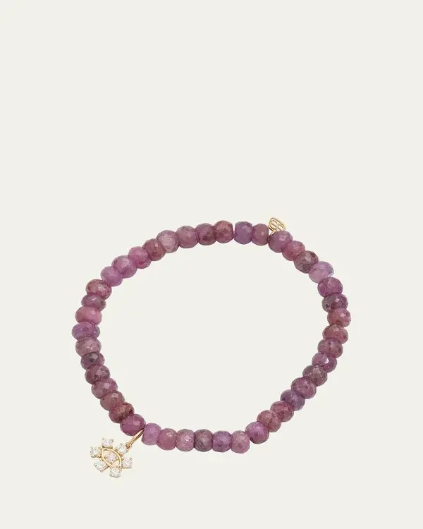 SYDNEY EVAN Marquise Eye Flower Bracelet - Pink
