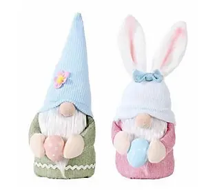 SANTA'S WORKSHOP Inc. S/2 12' Gnomes With Egg - One-color