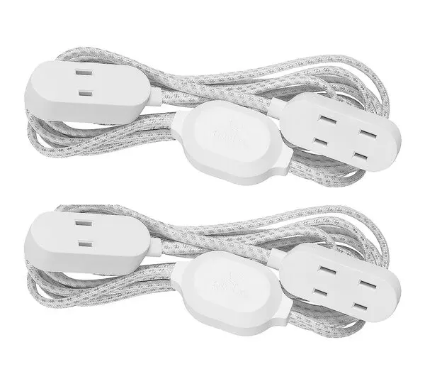 GLOBE ELECTRIC Twin Extension Cords With Ac S/2 - One-color