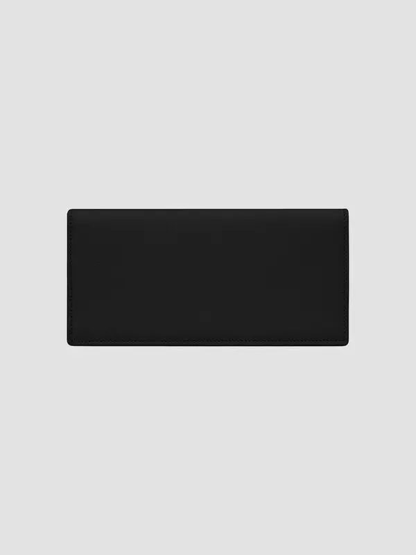 Saint Laurent Tiny Cassandre Flat Wallet In Grained Leather