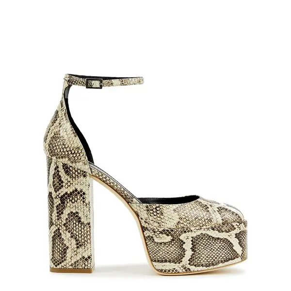 Paris Texas Dalilah 130 Python-effect Platform Pumps