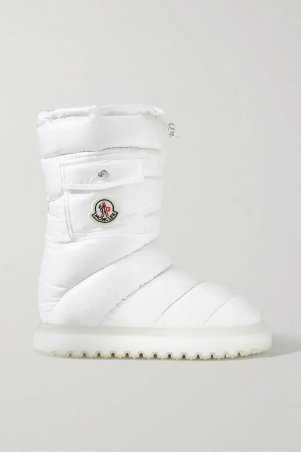 Moncler Gaia Quilted Boots - White