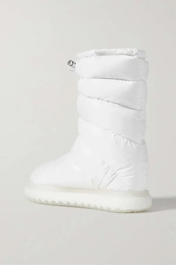 Moncler Gaia Quilted Boots - White