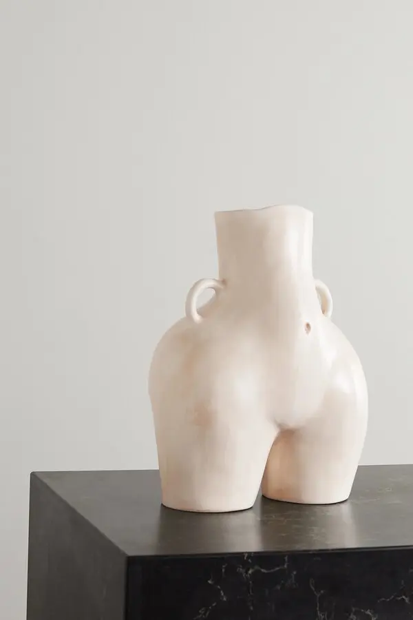 Buy Anissa Kermiche Love Handles Ceramic Vase - Cream At 30