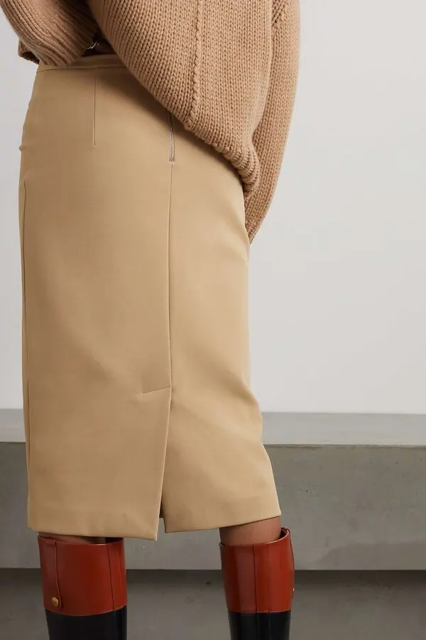 Max Mara Felice Stretch-jersey Midi Skirt - Beige