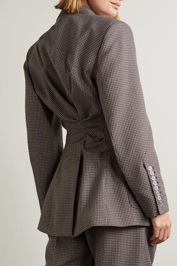 Christopher John Rogers Checked Woven Blazer