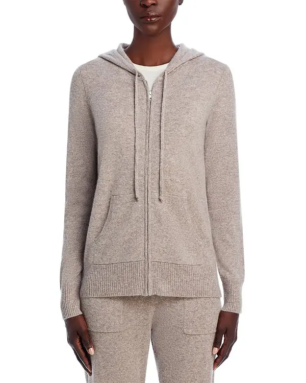 Bloomingdale'S Cashmere Zip Hoodie - Sesame