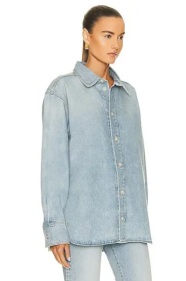 LOULOU STUDIO Altan Denim Shirt In Blue