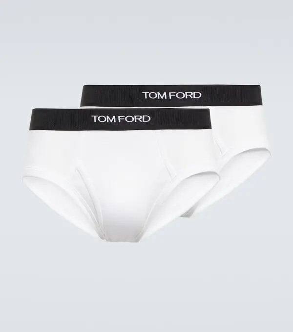 TOM FORD Set Of 2 Cotton-blend Briefs - White