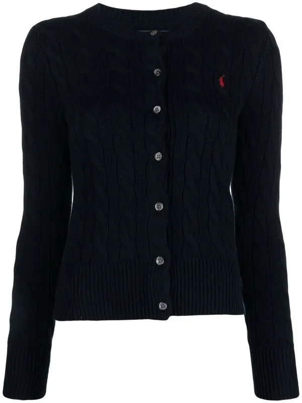 Polo Ralph Lauren Polo Pony Cable-knit Cardigan - Blue