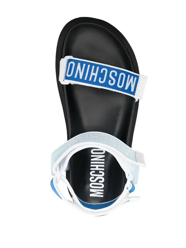 Moschino Logo-Detailing Touch-Straps Sandals In Blue - 60  display picture 1