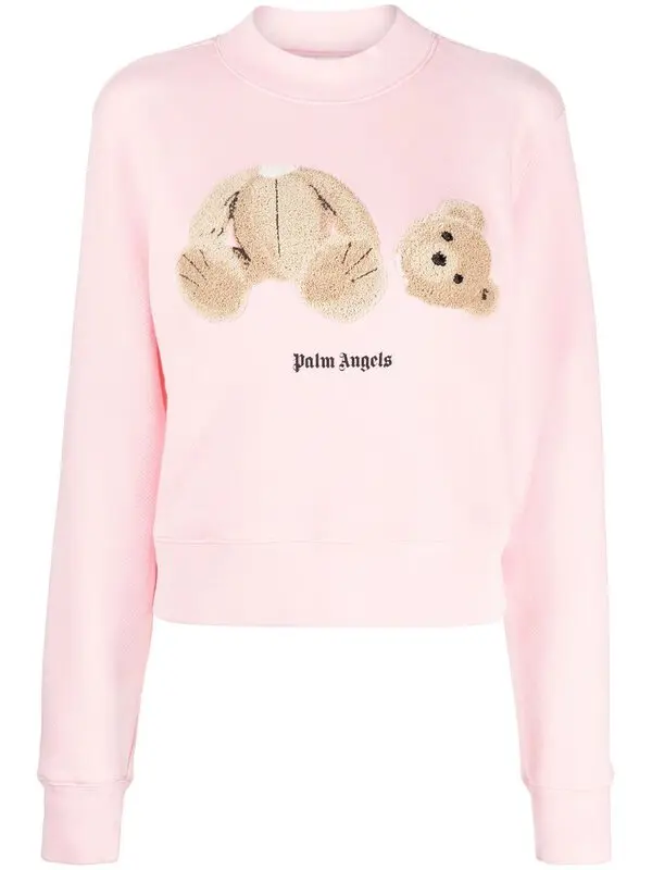 Palm Angels Bear-print Sweatshirt - Pink