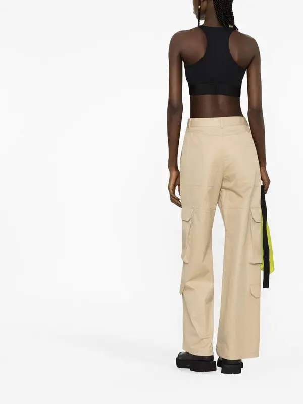 Palm Angels Logo-tape Cropped Vest Top