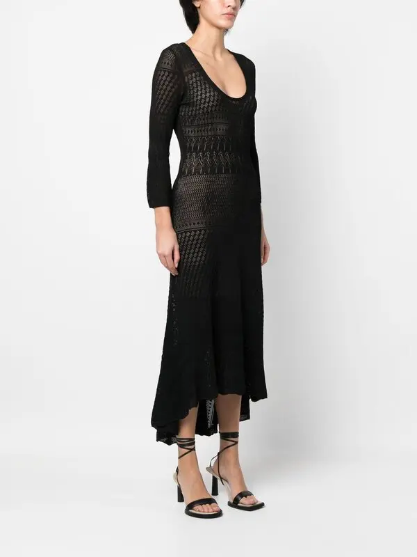 TWINSET Open-knit Midi Dress