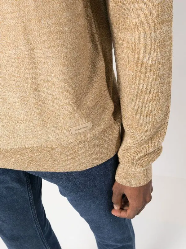 Calvin Klein Wool Crewneck Jumper - Brown