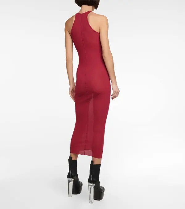 Rick Owens Printed Sheer Midi Dress