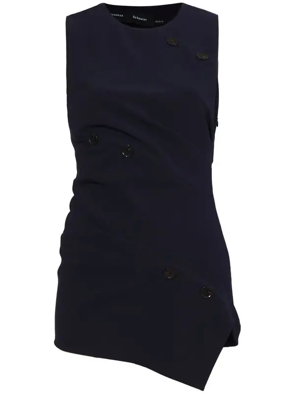 Proenza Schouler Twisted-detail Blouse - Blue