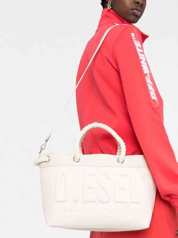 Diesel Rope Logo-Embossed Tote Bag - Neutrals | Editorialist