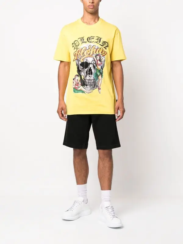 Philipp Plein Hawaii Short-sleeve T-shirt - Yellow