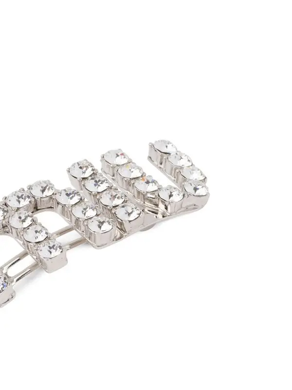 Miu Miu Crystal-embellished Logo Hair Clip