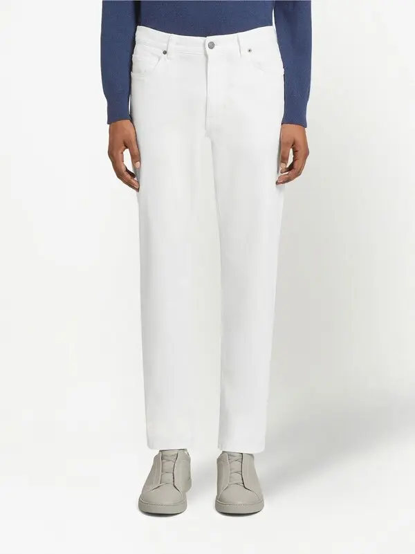 Zegna Roccia Slim-fit Jeans - White