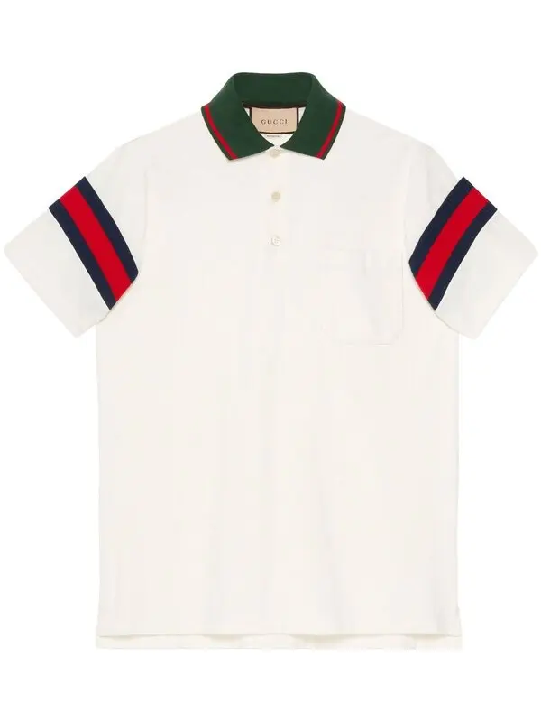Gucci Web-tripe Jerey Polo Hirt