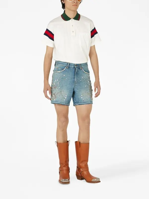 Gucci Web-tripe Jerey Polo Hirt