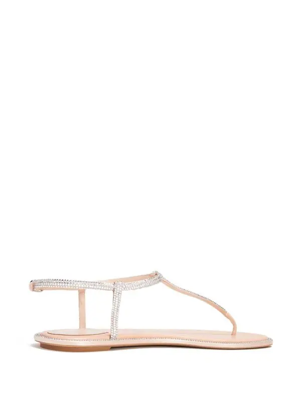 Rene Caovilla Diana Crystal-embellished Sandals - Neutrals