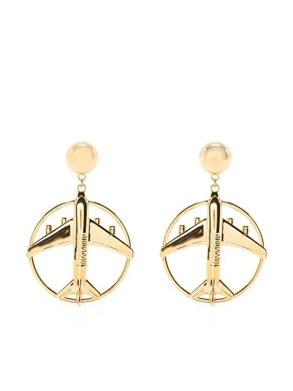 Moschino Aeroplane Drop Earrings