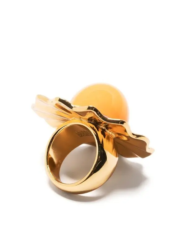 Moschino Rippled Cocktail Ring