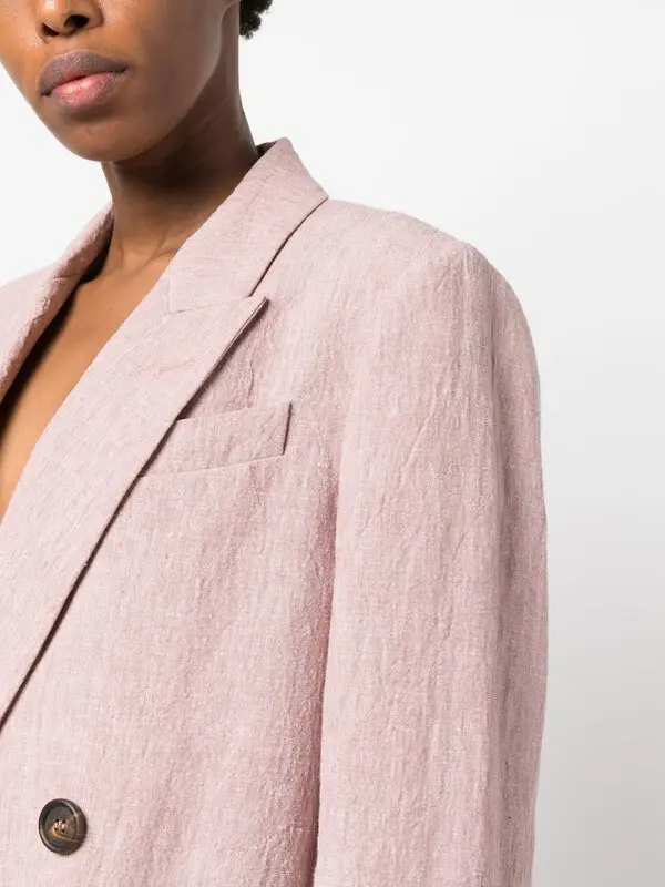 Brunello Cucinelli Double-breasted Linen Blazer