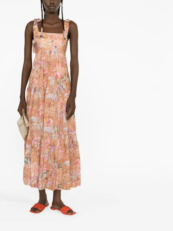 Zimmermann Cira Floral-print Cotton Maxi Dress