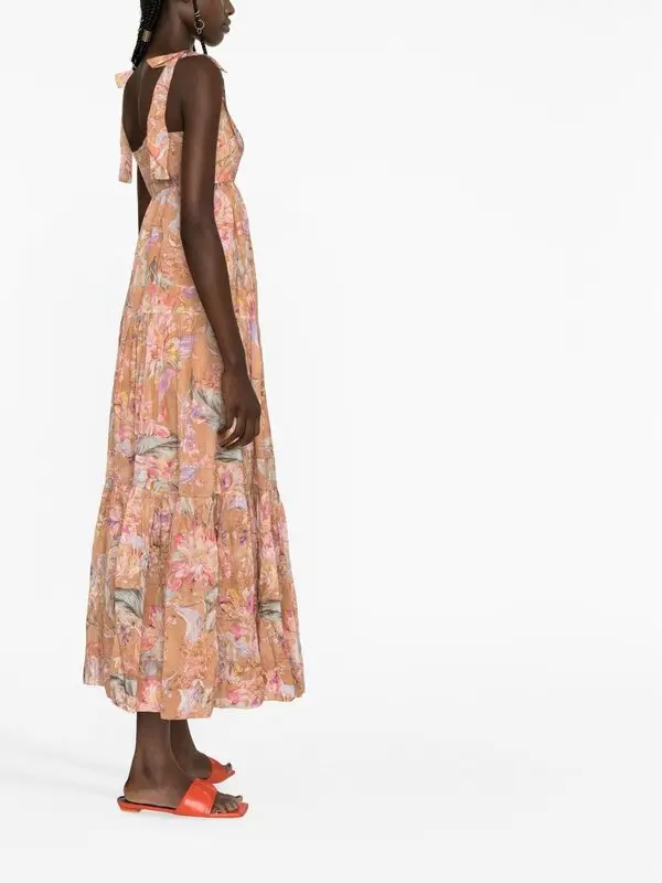 Zimmermann Cira Floral-print Cotton Maxi Dress
