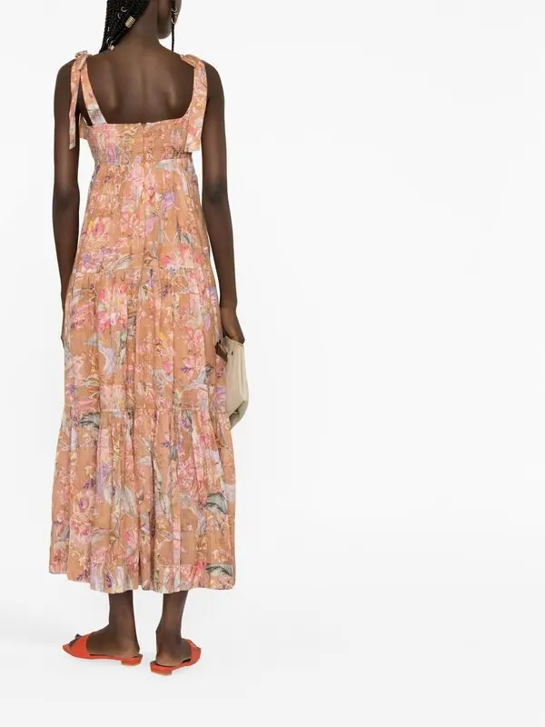Zimmermann Cira Floral-print Cotton Maxi Dress