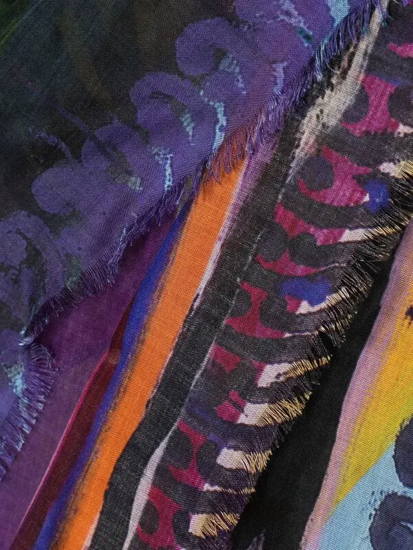Givenchy Abstract-print Frayed Scarf