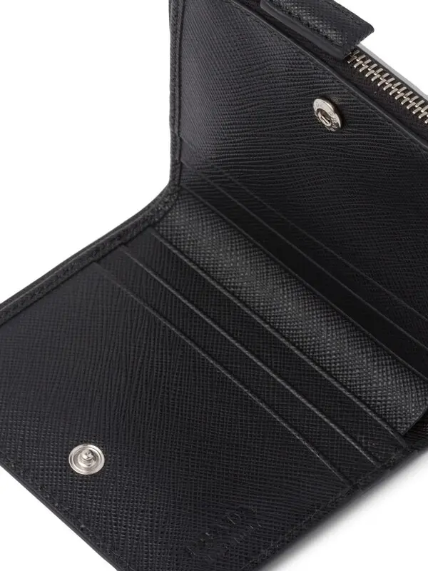 Prada Small Saffiano-leather Wallet - Black