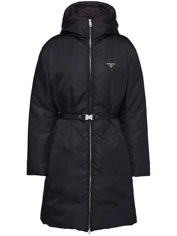 Prada Re-nylon Hooded Down Coat