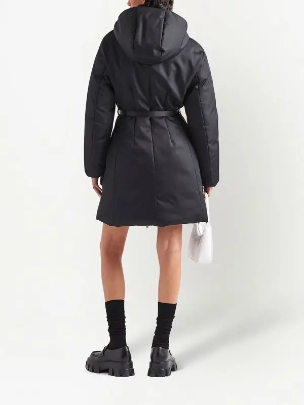 Prada Re-nylon Hooded Down Coat
