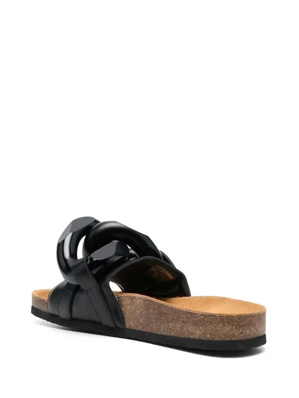 JW Anderson Chain-link Detail Slides - Black